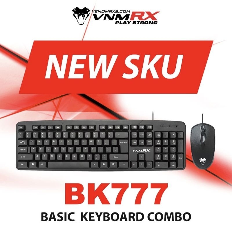 Jual Keyboard Mouse VenomRx Combo BK777 Usb Kabel | Shopee Indonesia