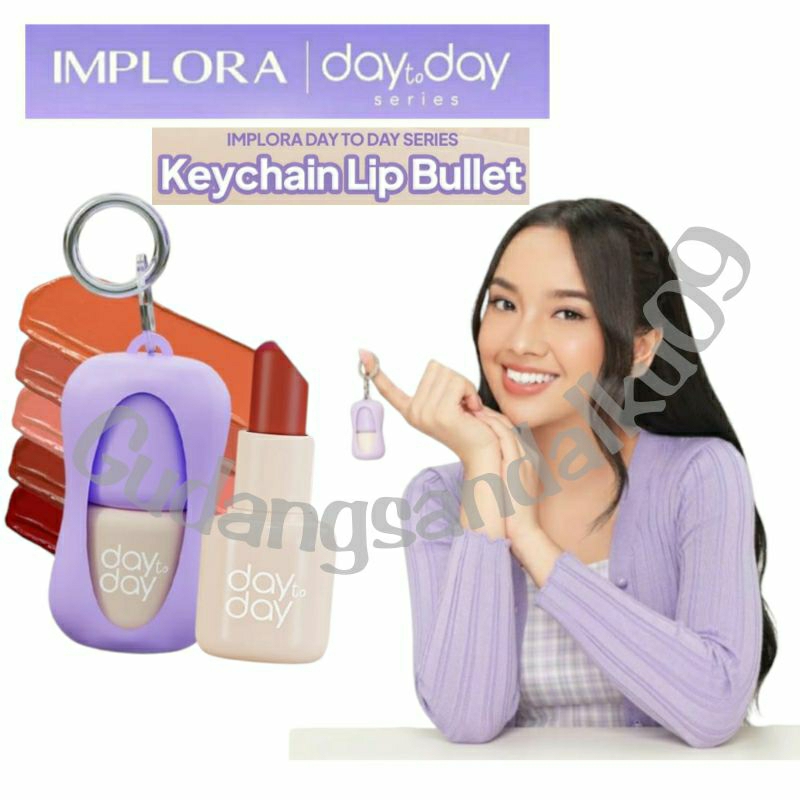 Jual IMPLORA DAY TO DAY KEY-CHAIN LIP BULLET 1,5GR Lipstick | Mini ...