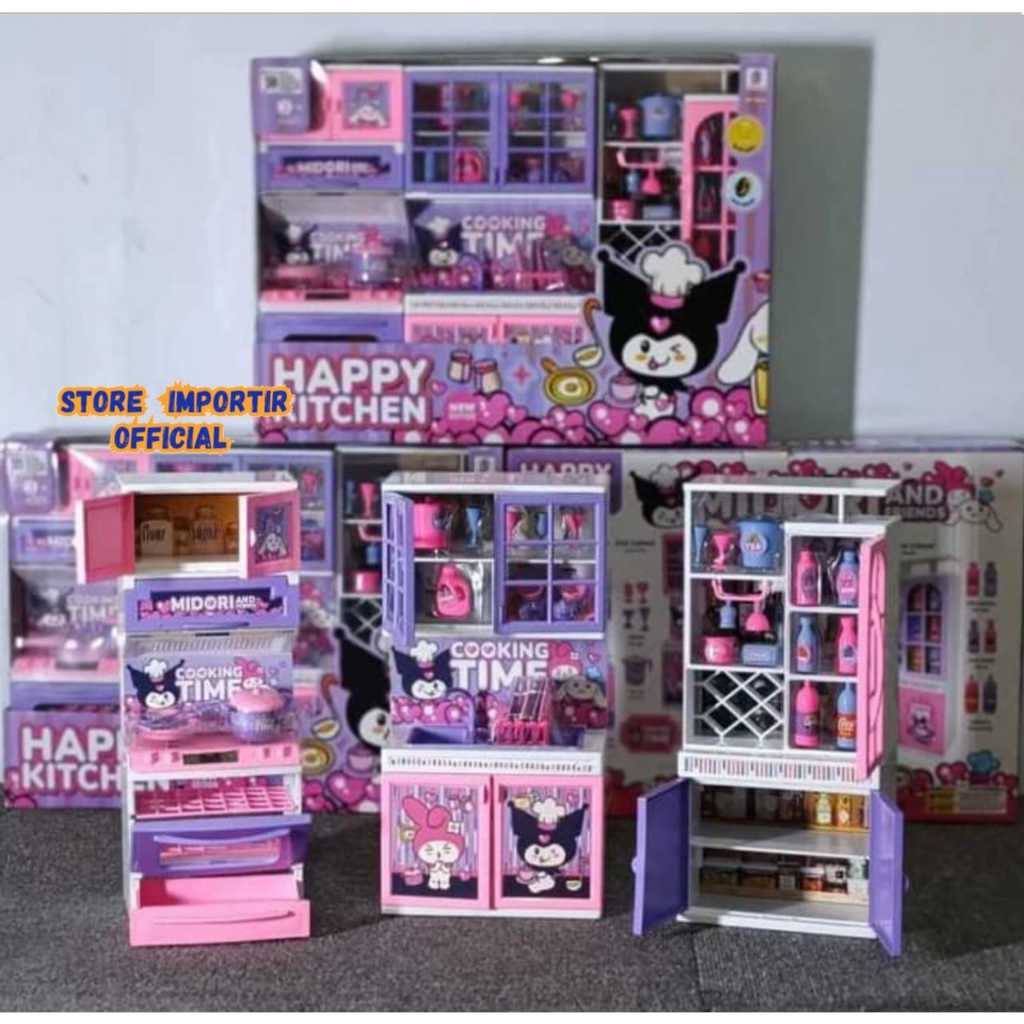 Jual Mainan Anak Happy Kitchen Set Kuromi Cooking Time BP 6615 | Mainan ...