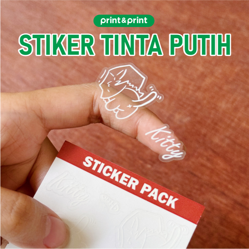 Jual Stiker Vinyl Transparan Tinta Putih Free Cutting | Shopee Indonesia
