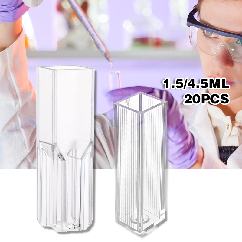Jual 20PCS Cuvet Kuvet Polystyrene Cuvette Disposable Semi-Micro 1.5 ML ...