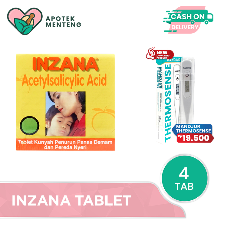 Jual Inzana Strip 4 Tablet Kunyah - Penurun Demam pada Anak | Shopee ...