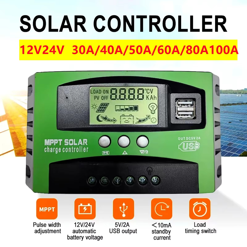 Jual Solar Charge Controller MPPT 2 USB/Solar Charger Controller MPPT Pengontrol CAS Surya 12V ...