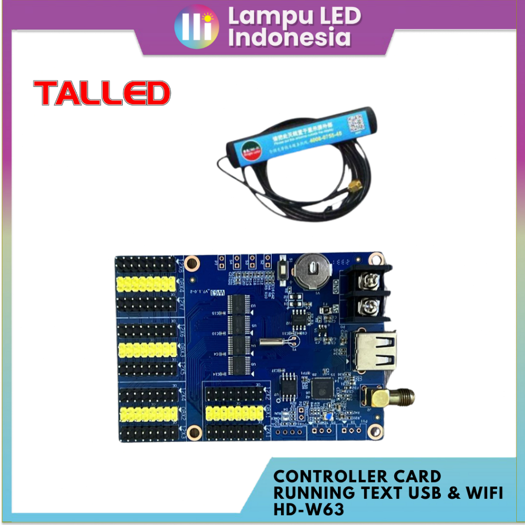 Jual CONTROLLER CARD RUNNING TEXT USB & WIFI HD-W63 | Shopee Indonesia