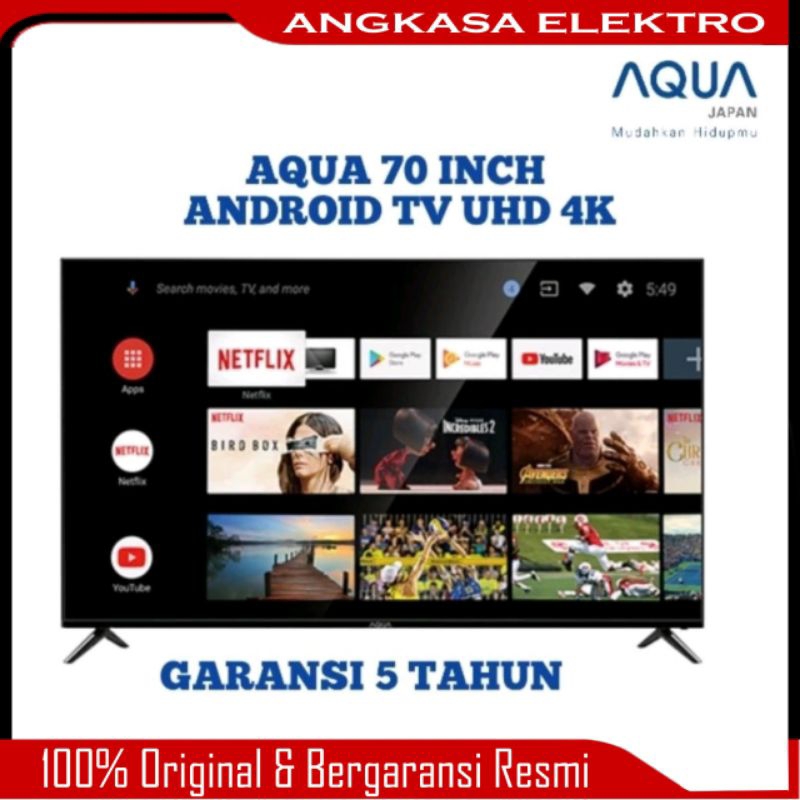 Jual LED TV AQUA 70 INCH ANDROID 4K UHD - HDR10+ - DOLBY AUDIO - GOOGLE VOICE - BLUETOOTH ...