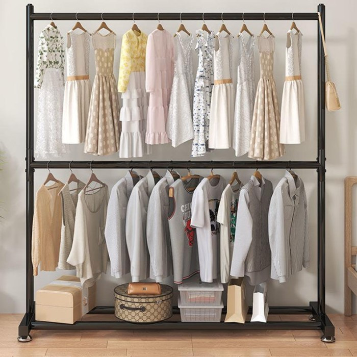 Jual Rak Gantung 2 Tingkat Serbaguna Hanger Besi Stainless Stand Hanger ...