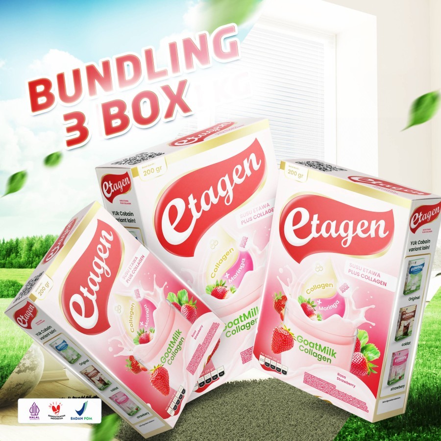 Jual 3 BOX ETAGEN SUSU COLLAGEN Kolagen Milk Merawat Kulit Wajah ...