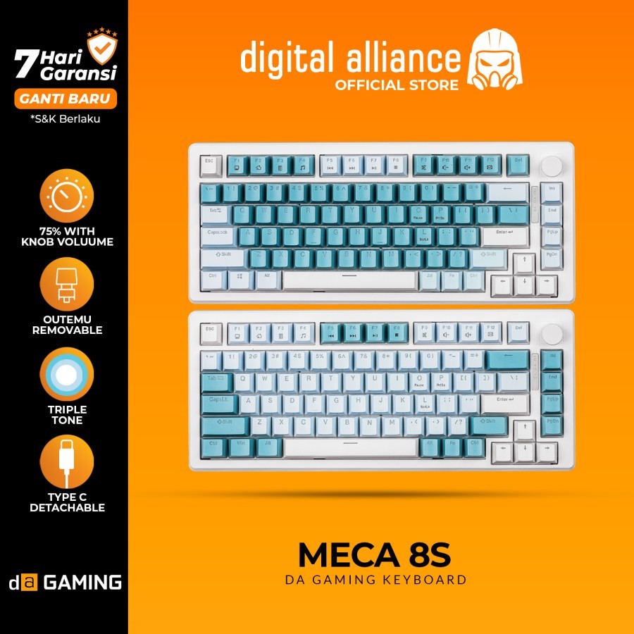 Jual KEYBOARD GAMING DIGITAL ALLIANCE MECHANICAL OETEMU REMOVABLE ...