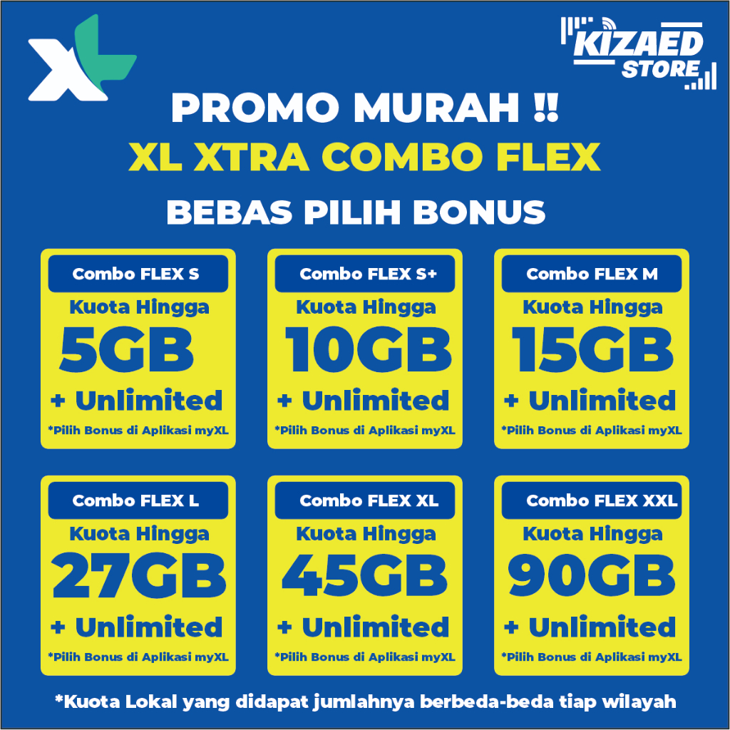 Jual PAKET DATA XL COMBO FLEX PROMO MURAH | Shopee Indonesia