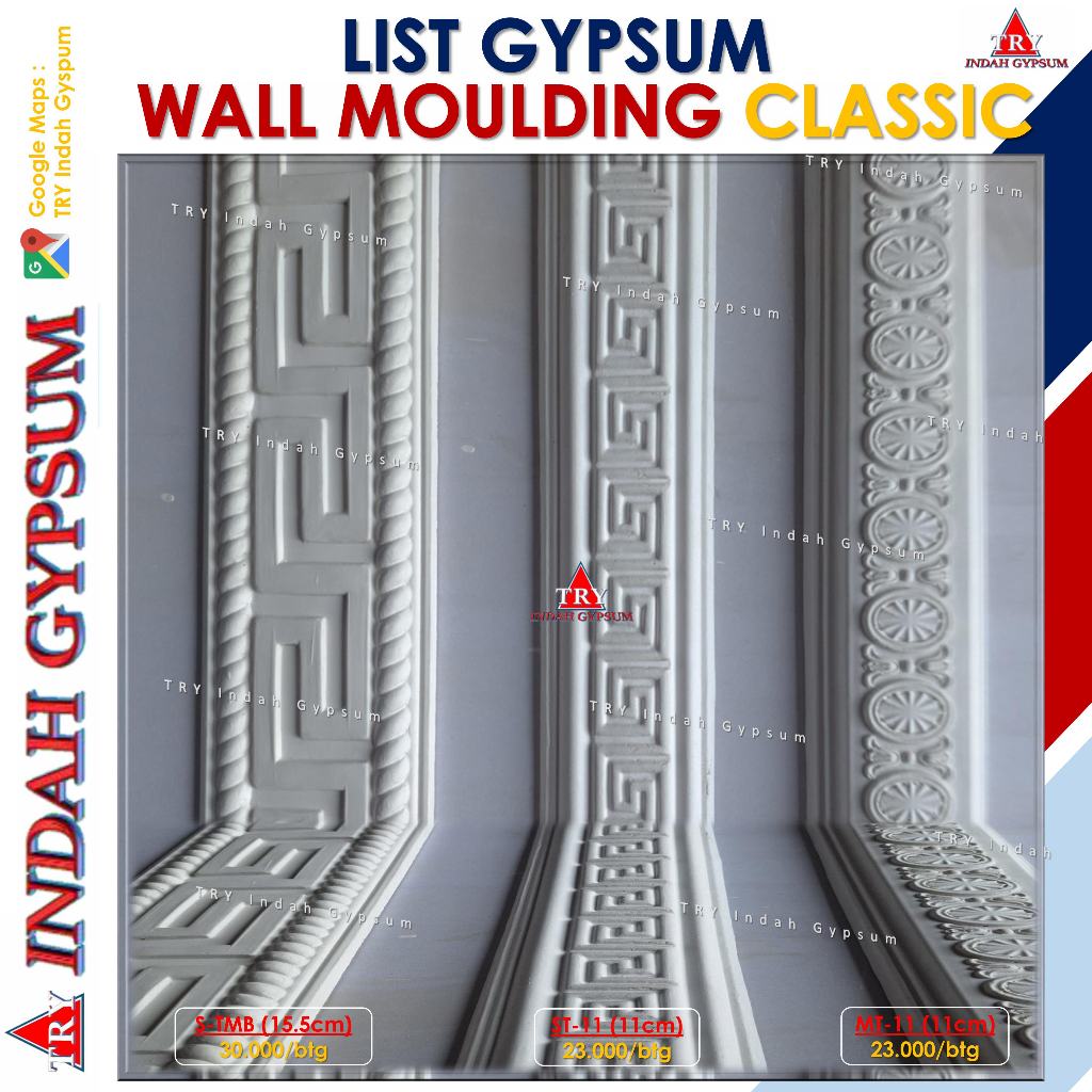 Jual List Wall Moulding Gypsum motif KLASIK - Original TRYINDAH ...