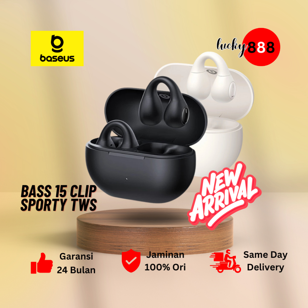 Jual Baseus AIRGO Bass 15 Clip Open-Ear True Wireless Earbuds TWS ...