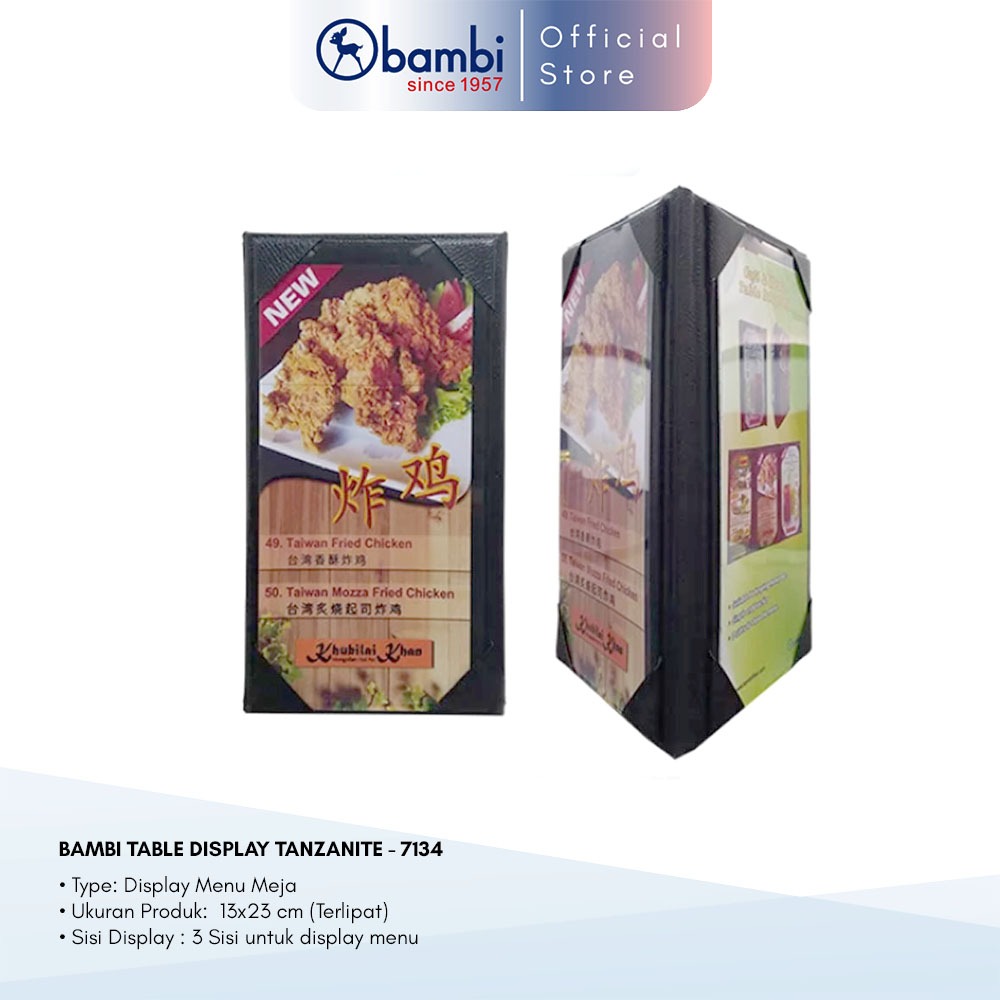 Jual Bambi Stand Table Display Book Menu Edisi Tanzanite Original ...