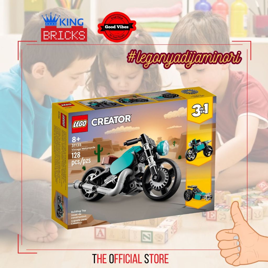 Jual LEGO Original CREATOR 31135 Vintage Motorcycle - Mainan Anak ...
