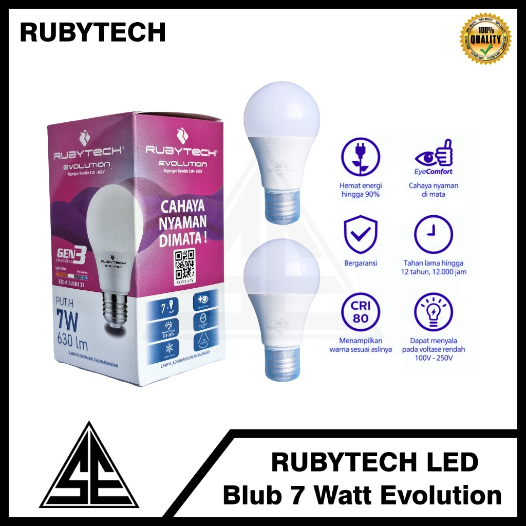 Jual LAMPU LED RUBYTECH 7 Watt Evolution | Shopee Indonesia