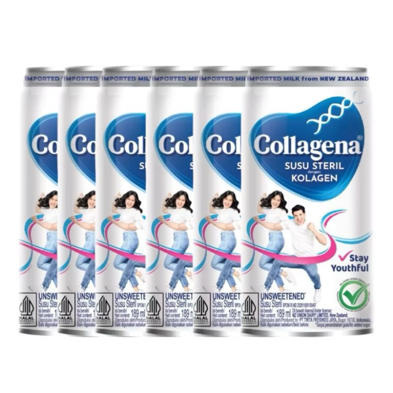 Jual 6 Kaleng - Collagena Susu Steril dengan Kolagen 189 ml (1/2 Dus ...