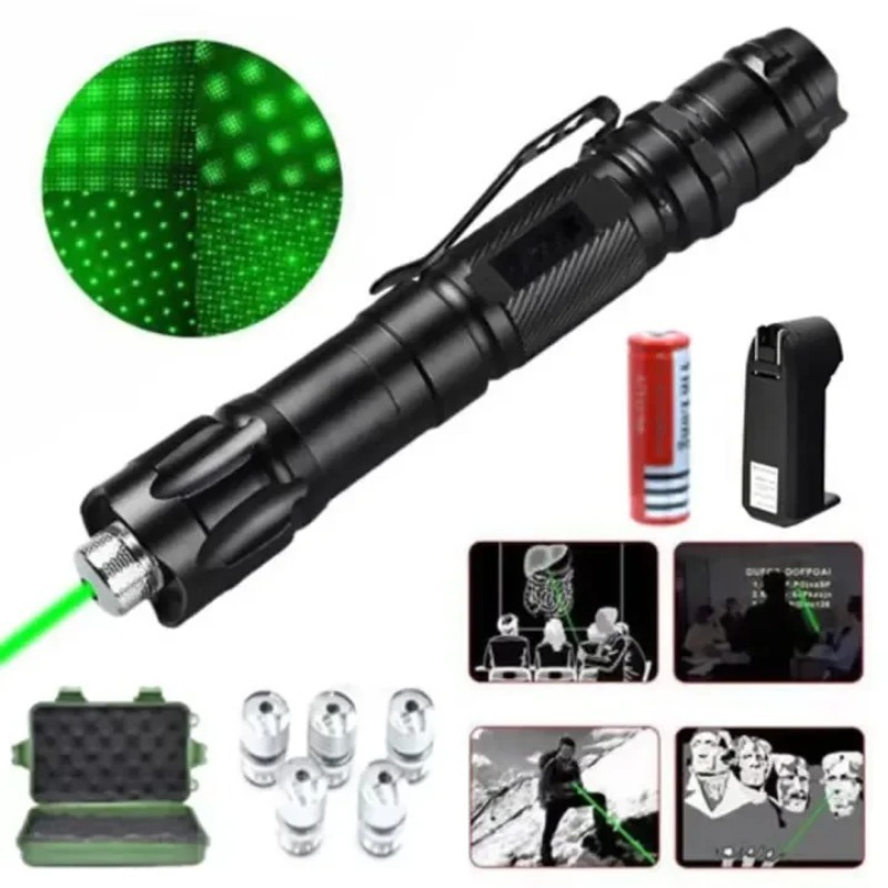Jual 1 SET Usb Green Senter Laser Pointer Jarak 16KM / Laser Pointer ...