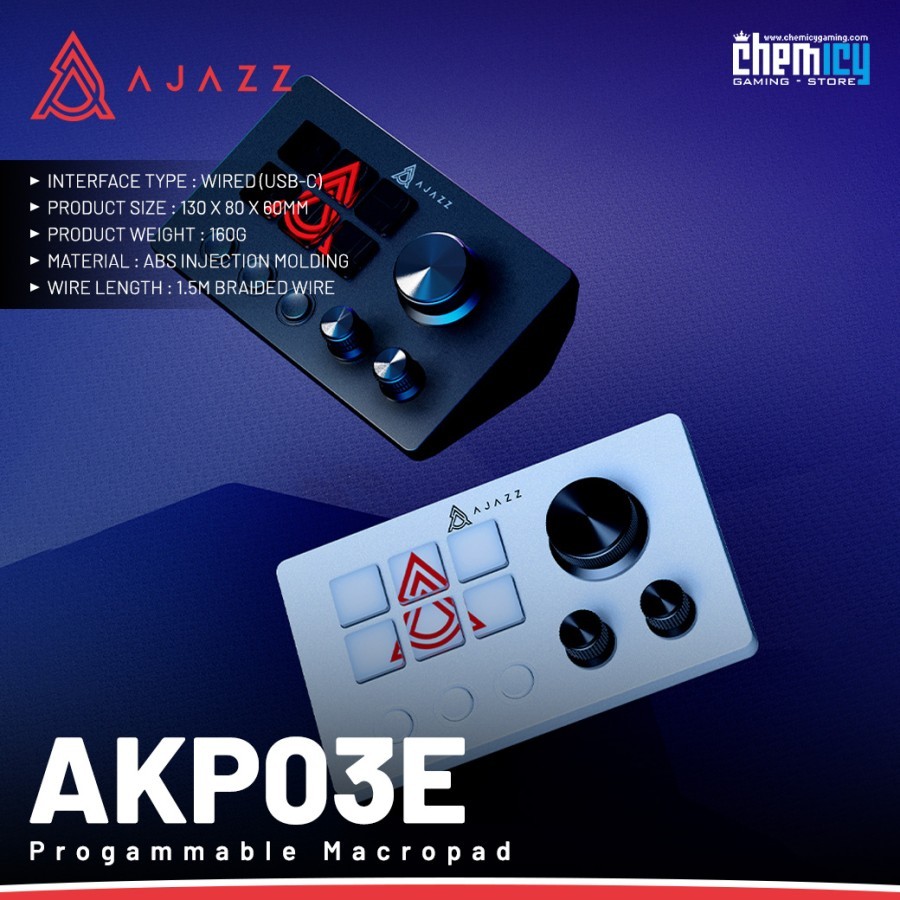 Jual Ajazz AKP03E / AKP03 E Progammable Macropad with Knob Button | Shopee Indonesia