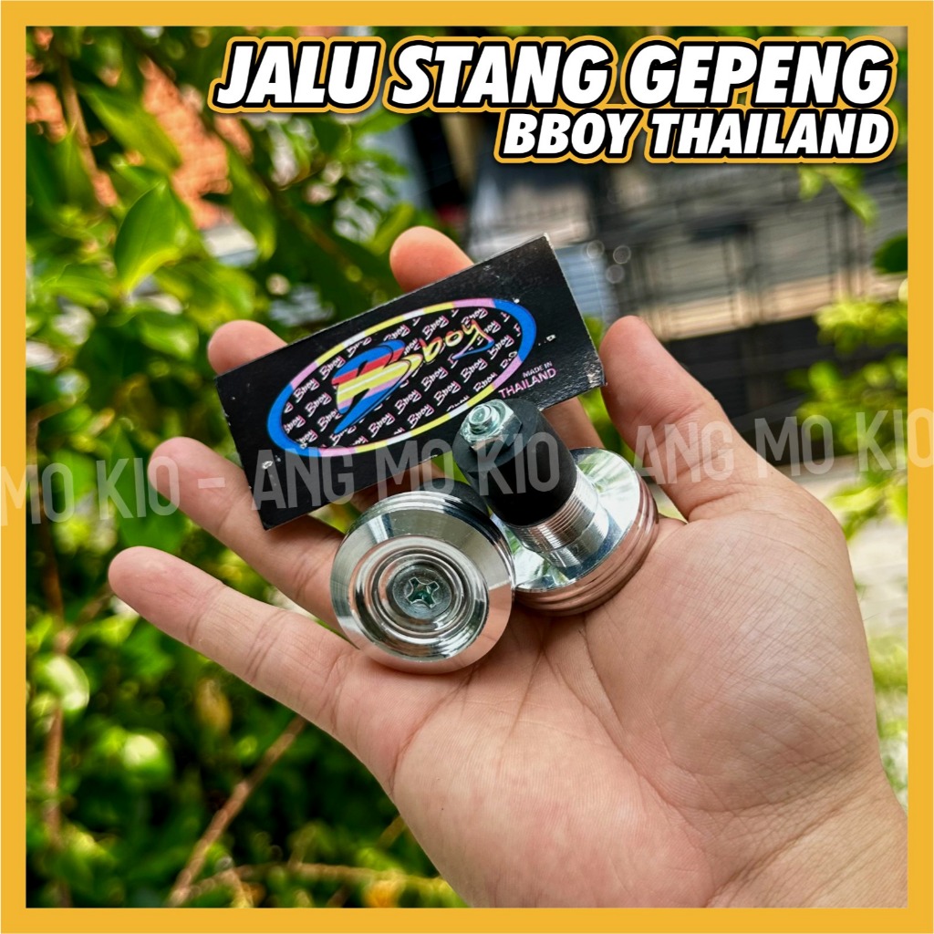 Jual JALU STANG MOTOR GEPENG SPIRAL SLIM ORIGINAL BBOY BAR END KROM ...