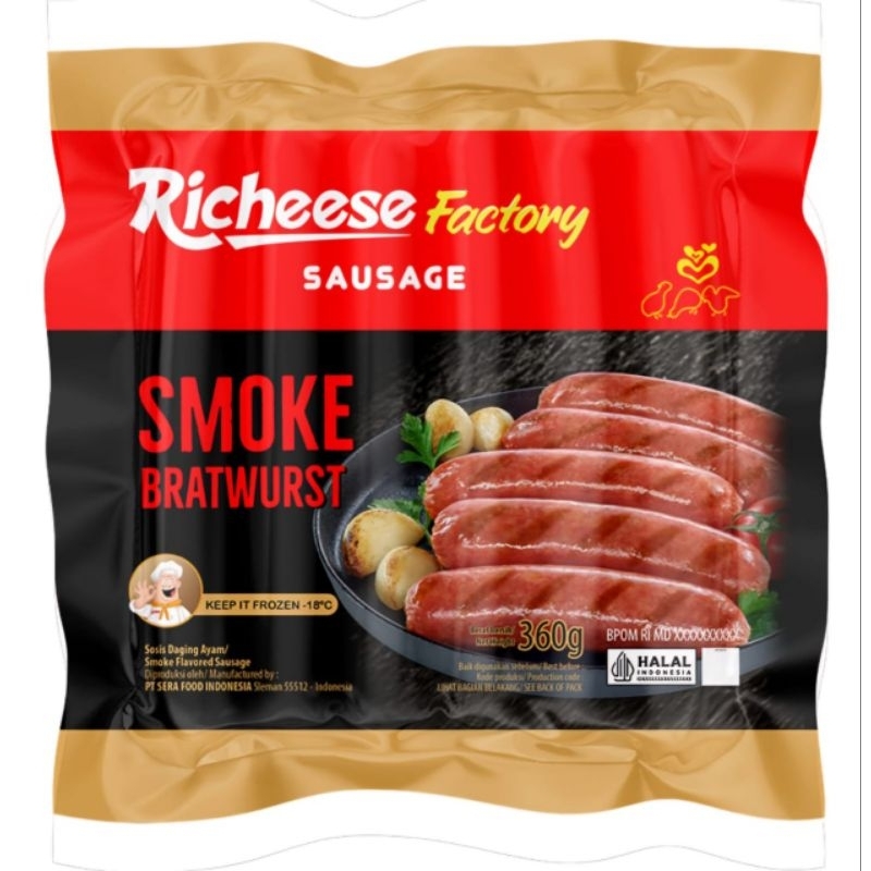 Jual RICHEESE SMOKED BRATWURST SAUSAGE | Shopee Indonesia