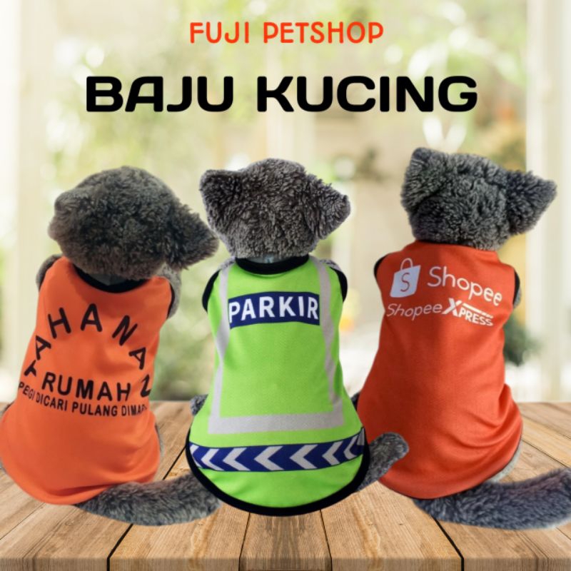 Jual Baju kucing lucu Jantan / Betina | Tahanan | Grab | Gojek | Shopee ...