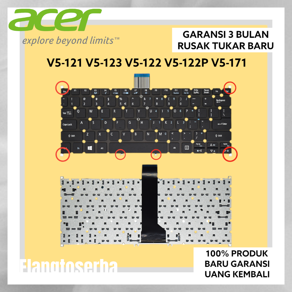 Jual Original Keyboard Acer Aspire V5-122 V5-122P V5-132 V5-132P V3 ...