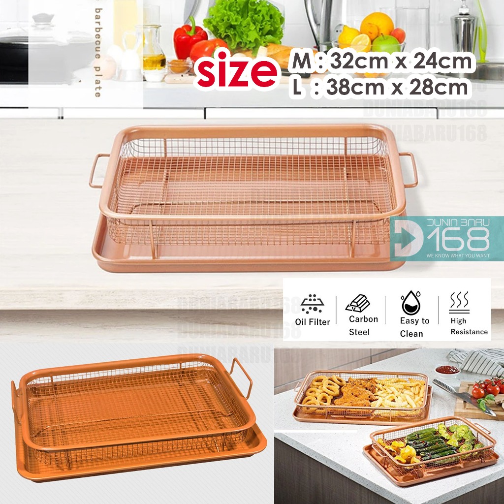 Jual Peniris Minyak Cooper Crisper Tray / Baking Tray / Oven Tray ...