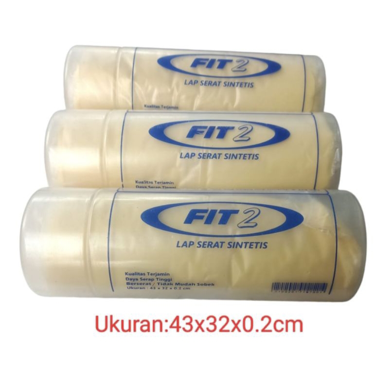 Jual promo kanebo lap serat sintetis merek FIT2 ukuran :43x32x0.2cm ...