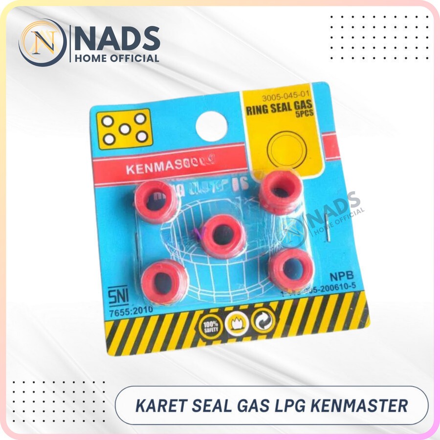 Jual Karet Seal Gas Kenmaster isi 5 pcs / Ring Karet Tabung Gas LPG Isi ...