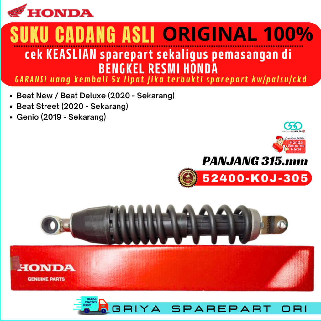 Jual Shock belakang Beat deluxe Original Shockbreaker Belakang Beat New ...