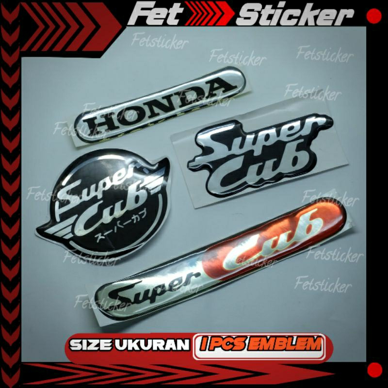 Jual Emblem Timbul Honda Super Cub / Emblem Logo Super Cub Honda ...