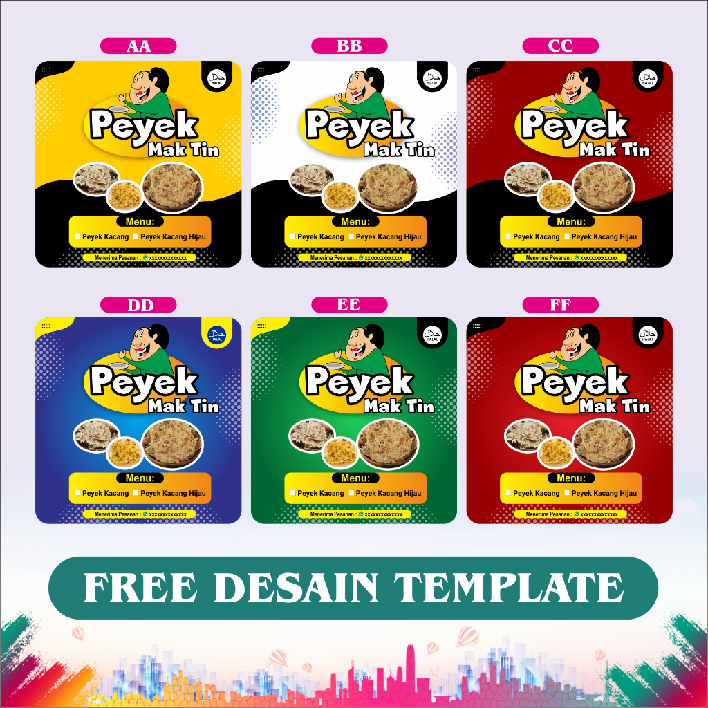 Jual stiker peyek stiker keripik stiker label | Shopee Indonesia