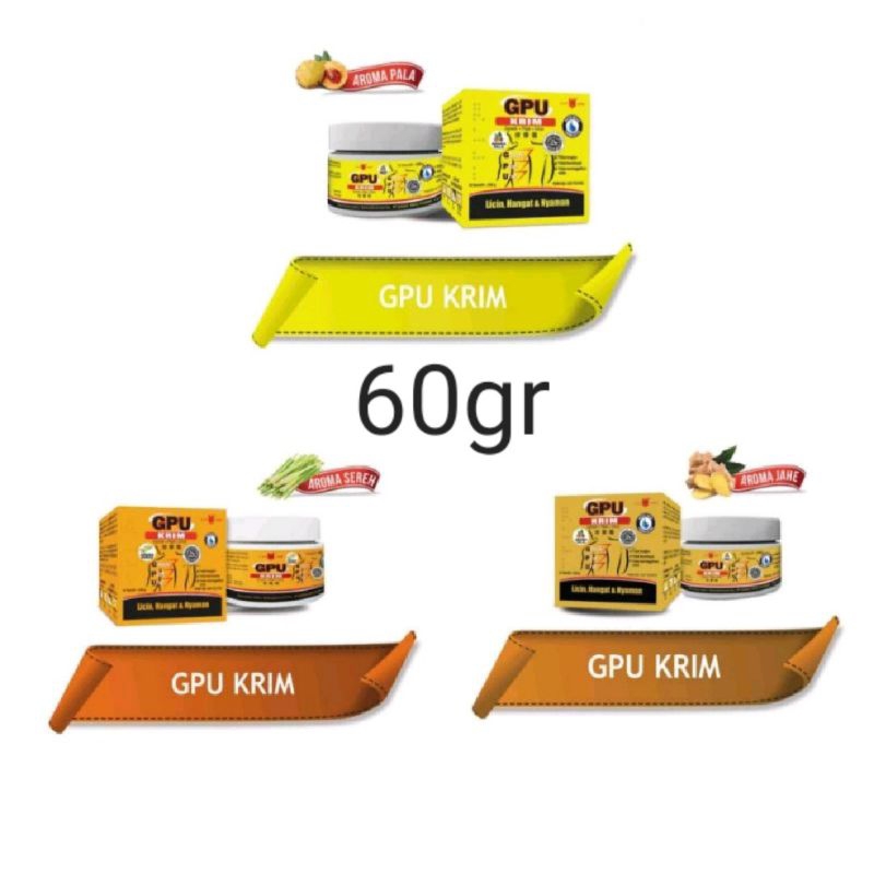 Jual GPU Krim Licin,Hangat & Nyaman/Miyak Pala/Minyak Jahe/Minyak Sereh ...