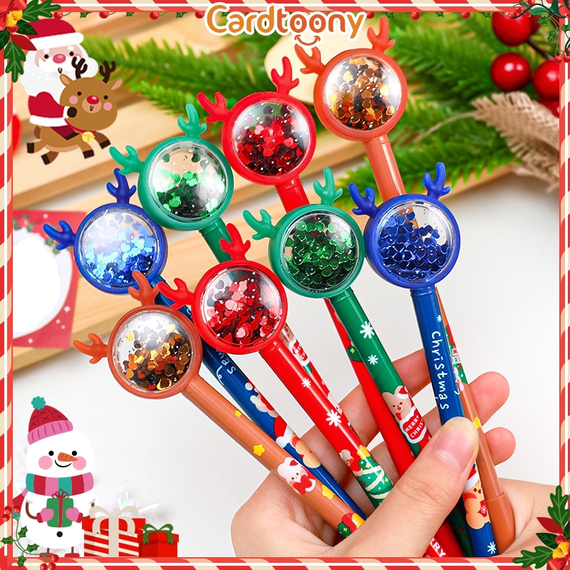 Jual Pulpen Natal Payet Santa Claus Pohon Snowman Rusa Gel Pen ...