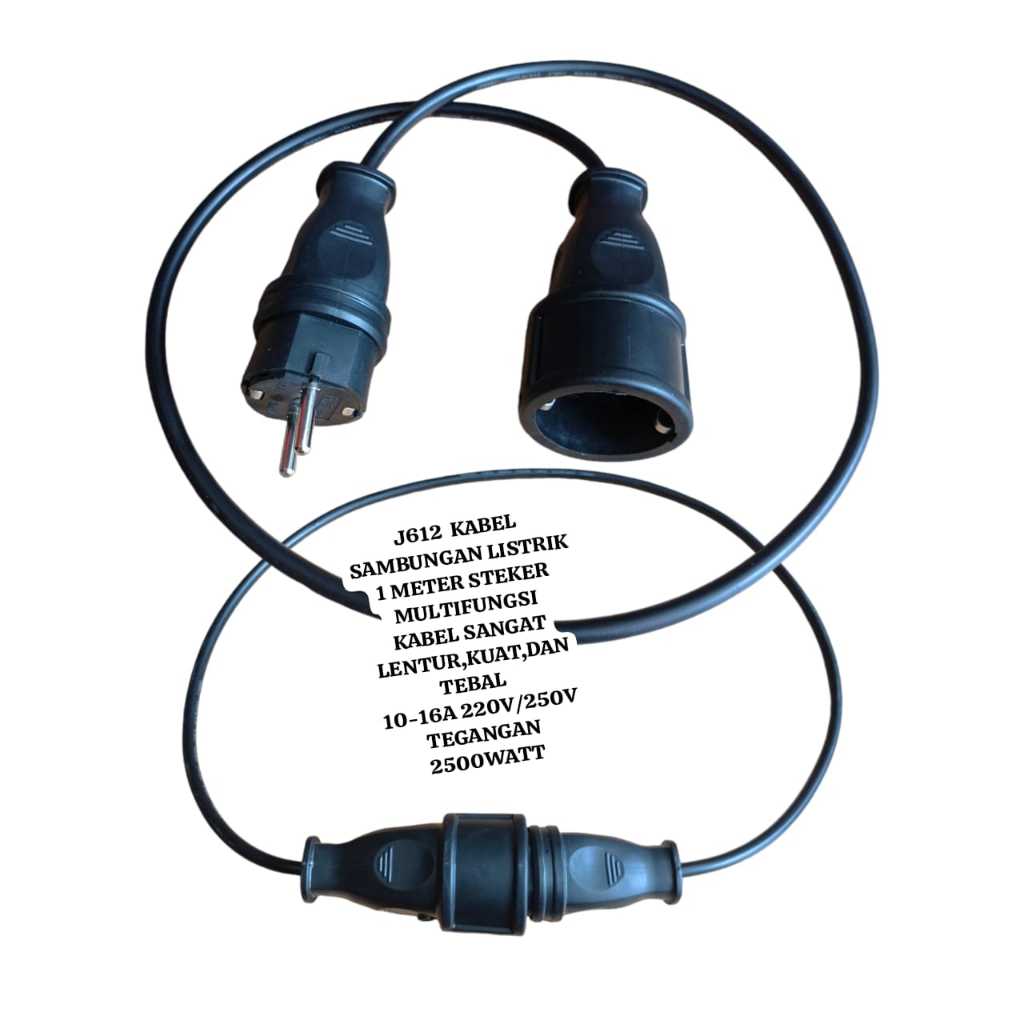 Jual J612 ORI KABEL SAMBUNGAN LISTRIK 1 METER PENYAMBUNG PENAMBAH ...
