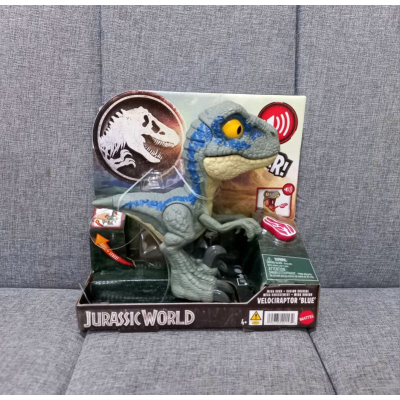 Jual Jurassic World Mega Roar Blue Velociraptor Original - Mainan ...
