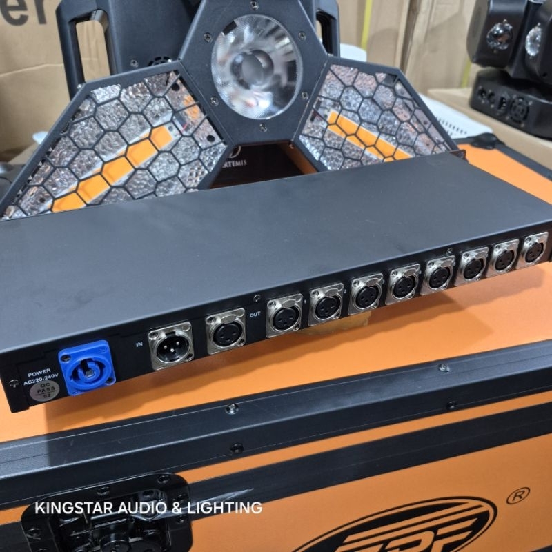 Jual DMX Splitter 8 Channel Way DMX Distributor Penguat Sinyal Lampu ...