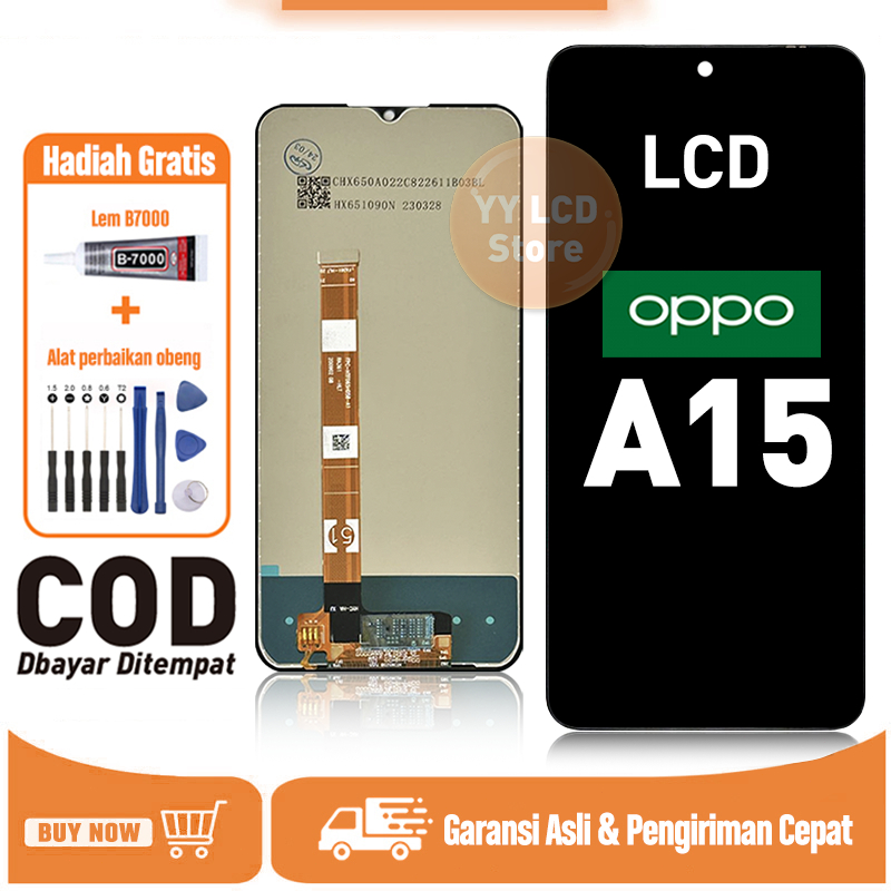 Jual LCD OPPO A15 Original 100% full set hp Touchscreen Ori Asli For Glass Touch Screen ...