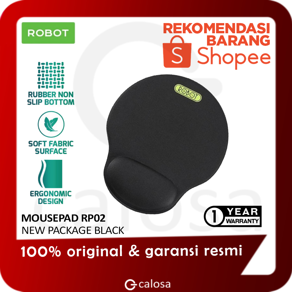 Jual ROBOT Mousepad RP02 Non-slip with Ergonomic Mouse Pad Rest Design ...