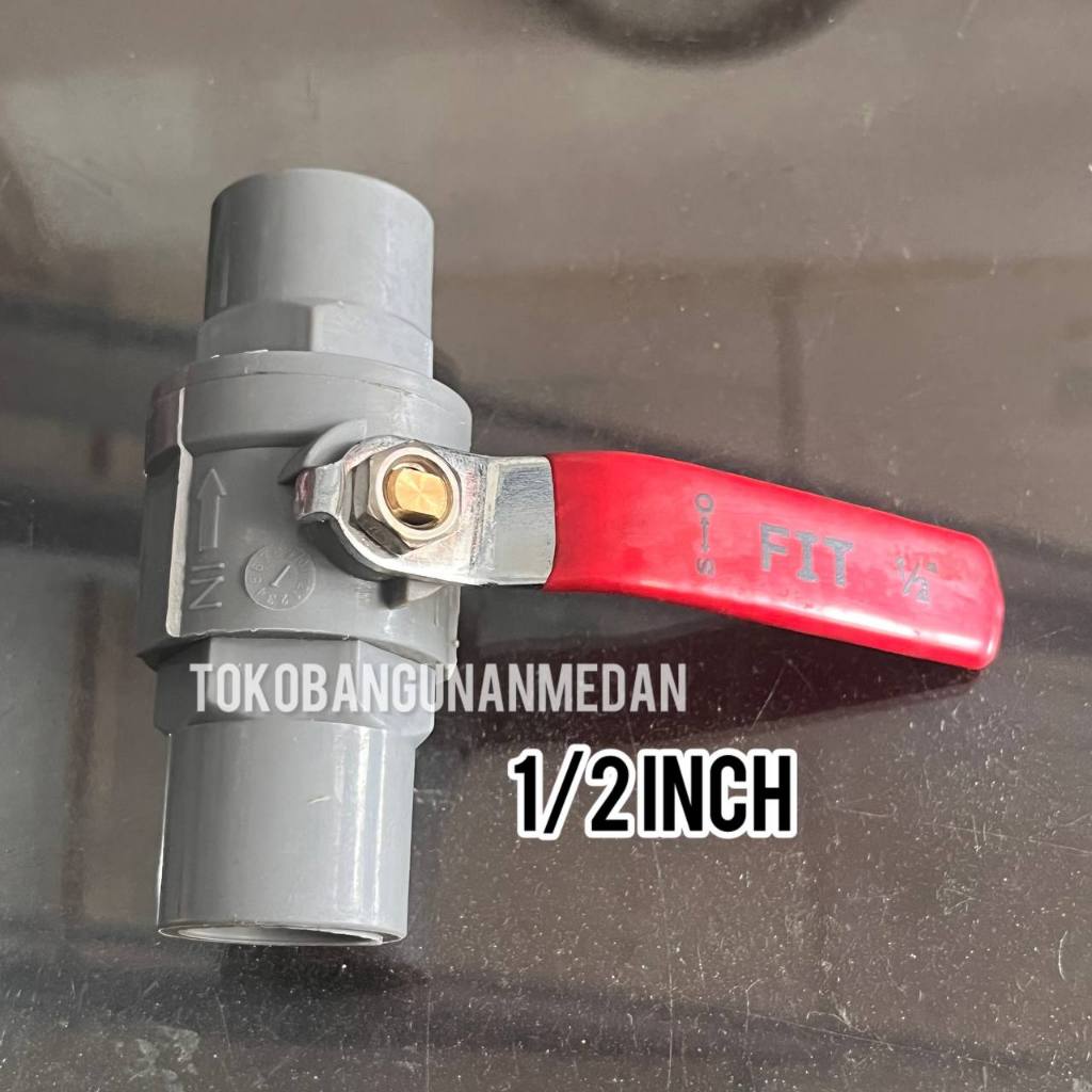 Jual Stop kran gagang plat besi 1/2 inch FORTEC - Ball valve PVC stop keran | Shopee Indonesia