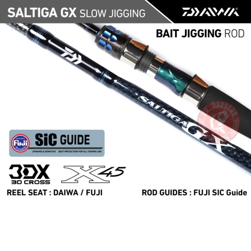 Jual Joran Daiwa Saltiga GX SJ | Ring full Fuji | Overhead | Saltwater | Jigging Rod | 100% ...