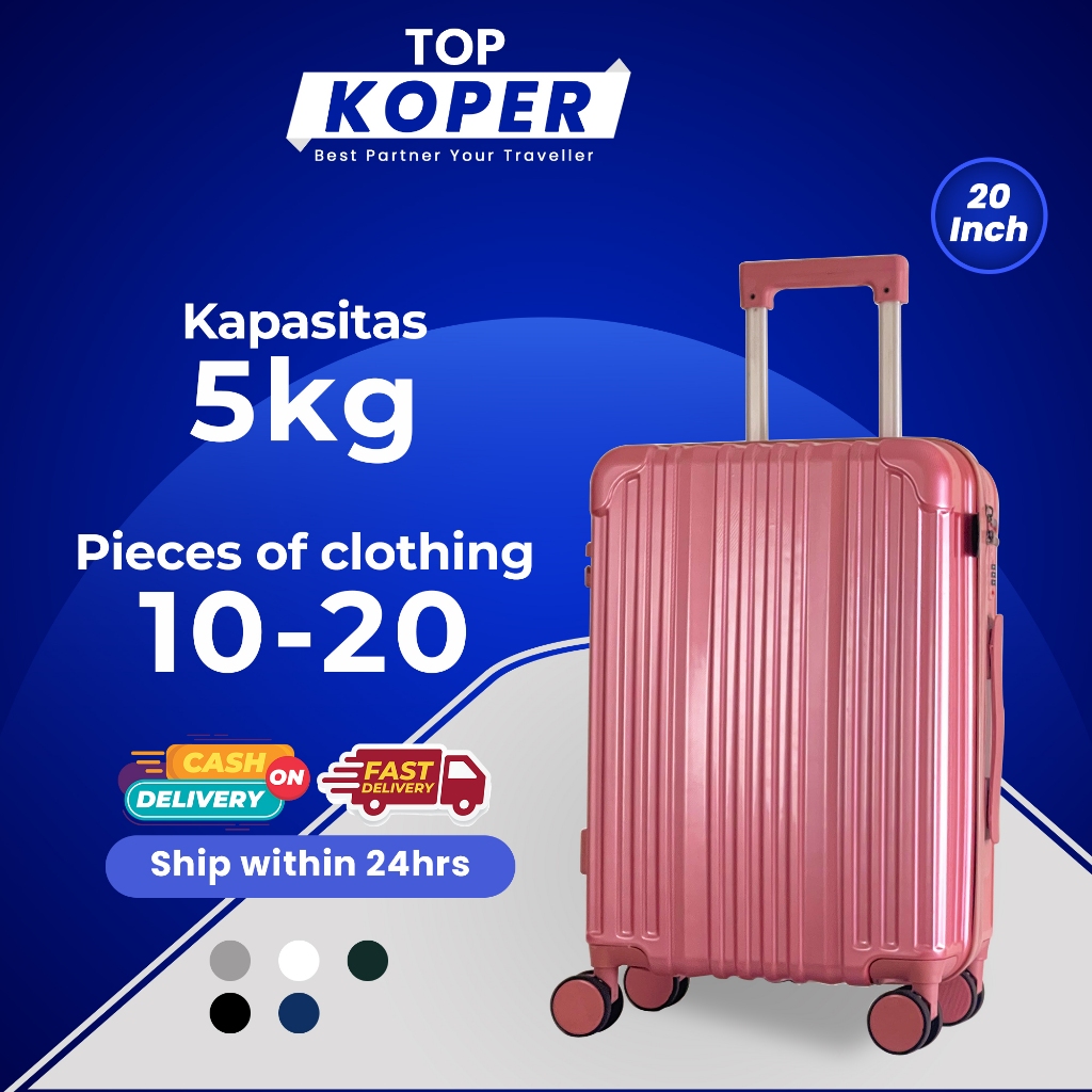 Jual Koper 20 inch TSA Lock Bahan Polycarbonate Anti Pecah dengan 4 ...