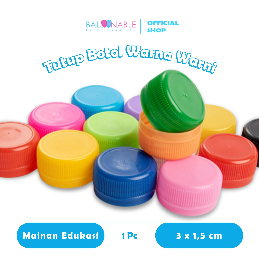 Jual Tutup Botol Plastik Warna Warni Satuan / Mainan Edukasi Anak ...