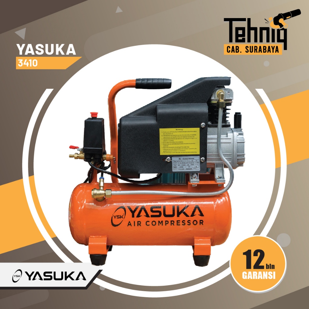 Jual Mesin Kompressor Listrik/Air Compressor Yasuka COMYSK-3410 3/4 HP ...
