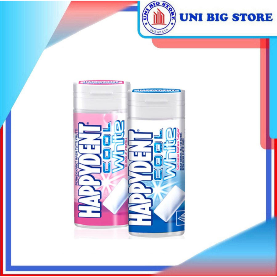 Jual Happydent Chewy Gum Cool White Mint | Tutti Fruti 28 gr | Shopee ...