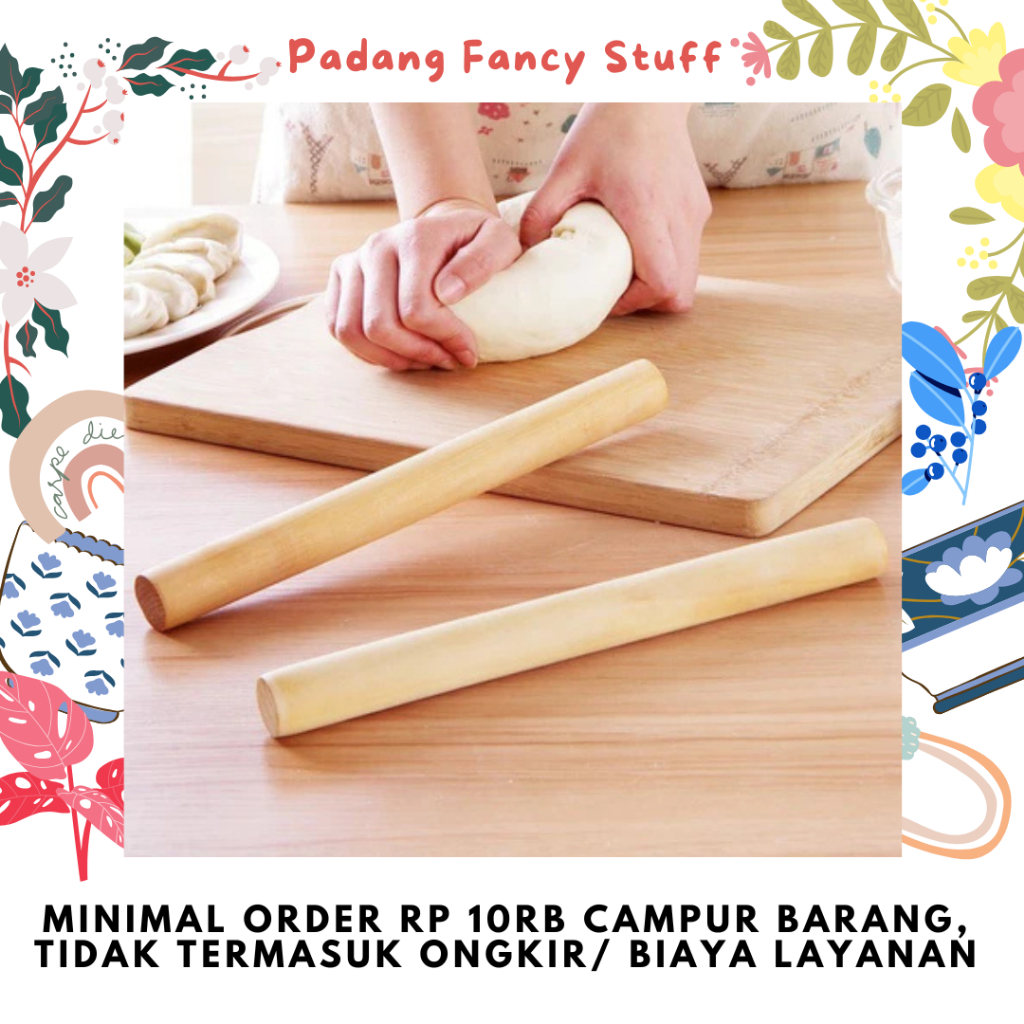 Jual PFS - ROLLING PIN KAYU STIK / KAYU PENGIRING ADONAN KUE UKURAN ...
