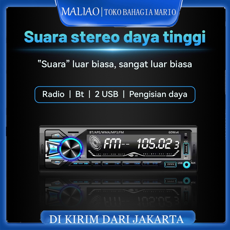 Jual Radio mp3 Bluetooth layar besar 12V24V fungsi pengisian USB ganda ...