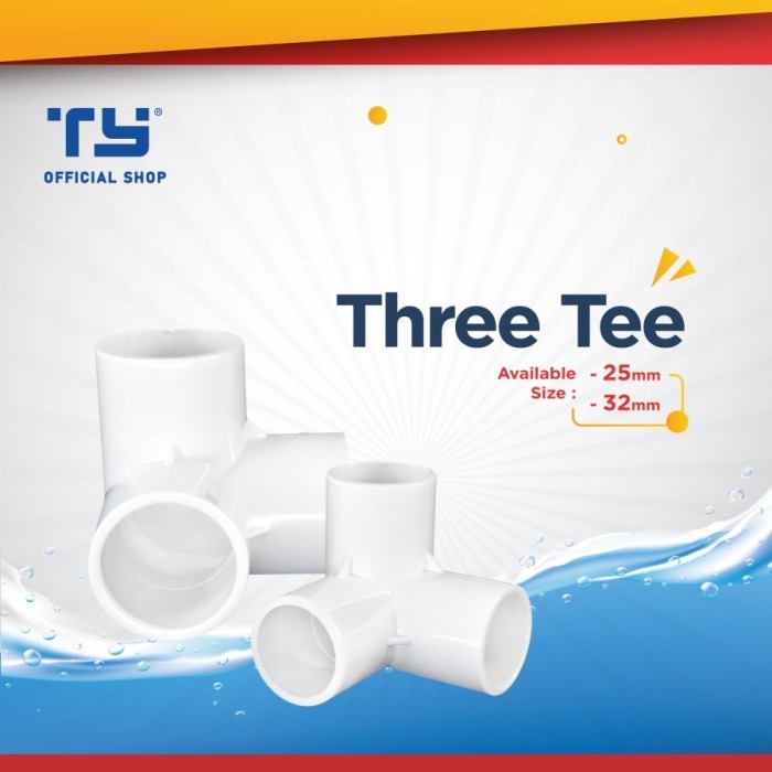 Jual TY Three Tee / T Pipa Pipe U – PVC by 3 Pawns White 32 mm | Shopee ...