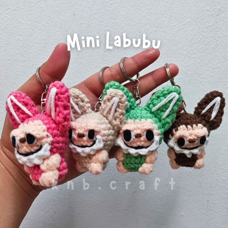 Jual [KNB.CRAFT] Amigurumi Mini Labubu | Keychain Handmade Labubu ...