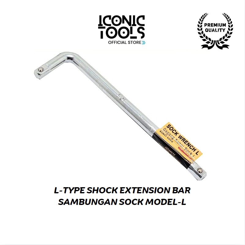 Jual Gagang Shock L Kunci Sock L 1/2" x 10" Sambungan Mata Sok 10 inch ...