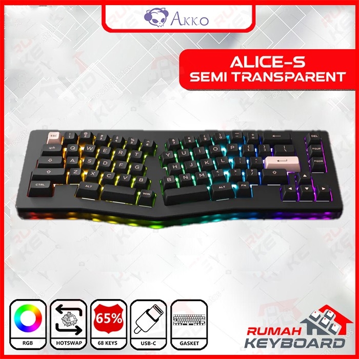 Jual AKKO - ALICE S Pro - Plus - 65% - Semi Transparent - Mechanical ...